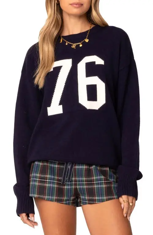 EDIKTED 76 Sweater - Navy