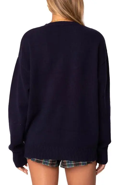 EDIKTED 76 Sweater - Navy