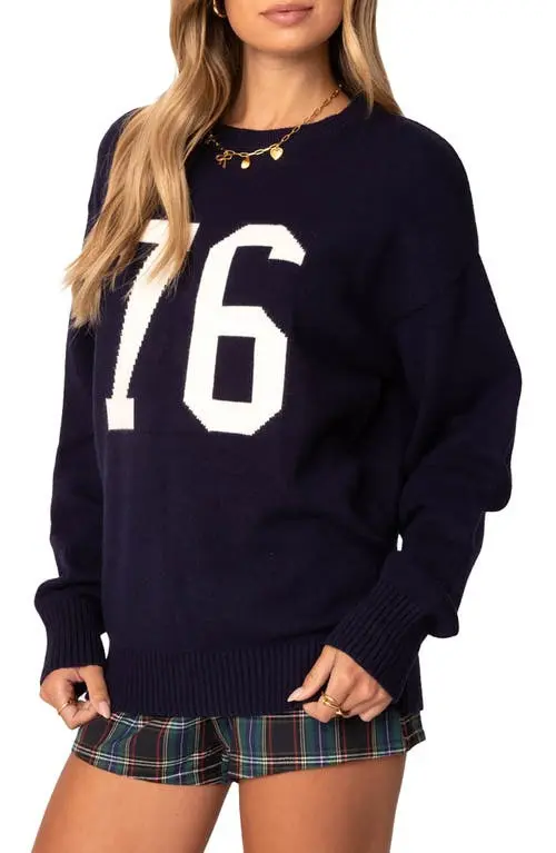 EDIKTED 76 Sweater - Navy