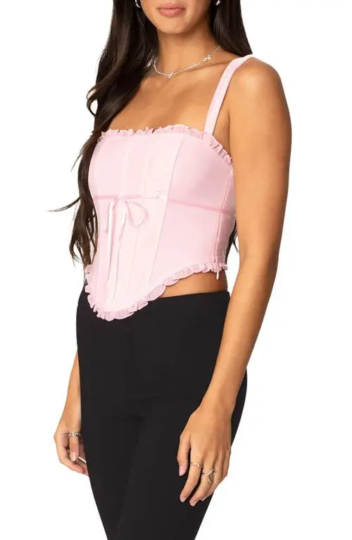 EDIKTED Coquette Mesh Corset Top