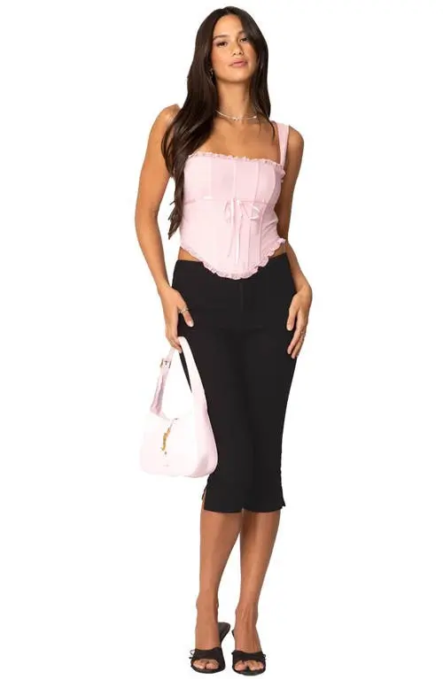 EDIKTED Coquette Mesh Corset Top