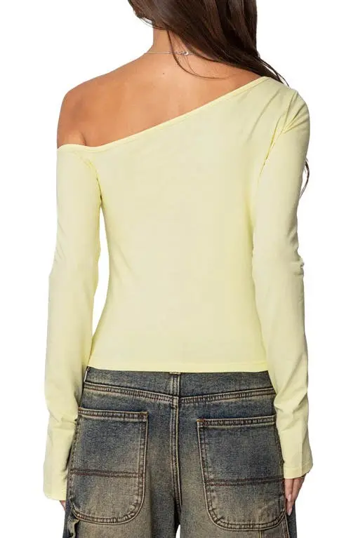 EDIKTED Swim One-shoulder Top - Yellow