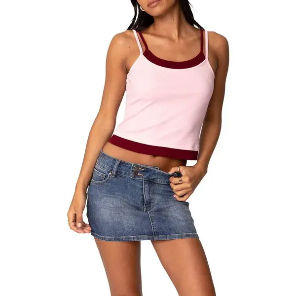 EDIKTED Element Layered Camisole - Light-pink