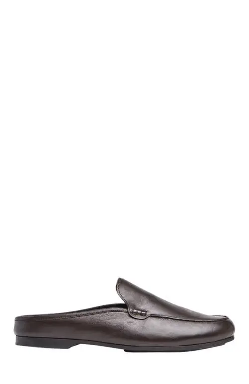CARLOS BY CARLOS SANTANA Planeo Leather Slides - Dark Chocolate