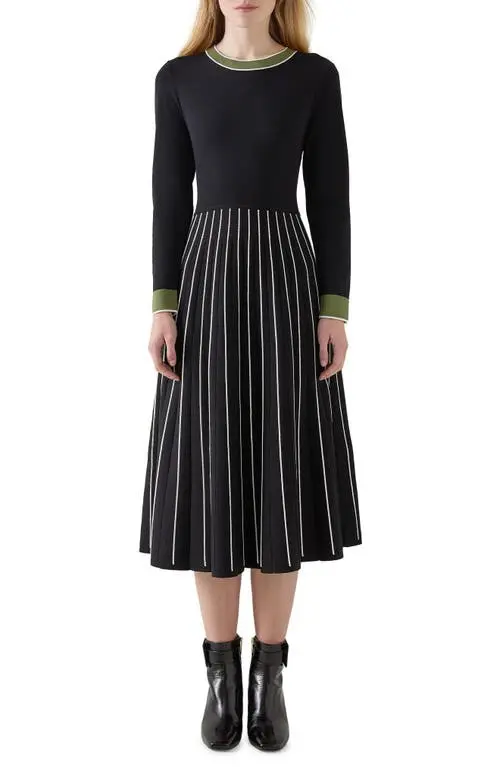 LK BENNETT Fara Long Sleeve Sweater Dress