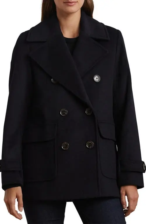 Ralph Lauren Double-breasted Wool-blend Coat - Black