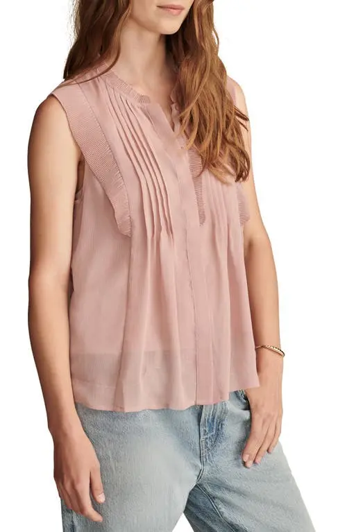 Lucky Brand Pintuck Sleeveless Top
