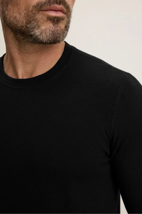 Velvet By Graham & Spencer Becker Crew Neck - Black