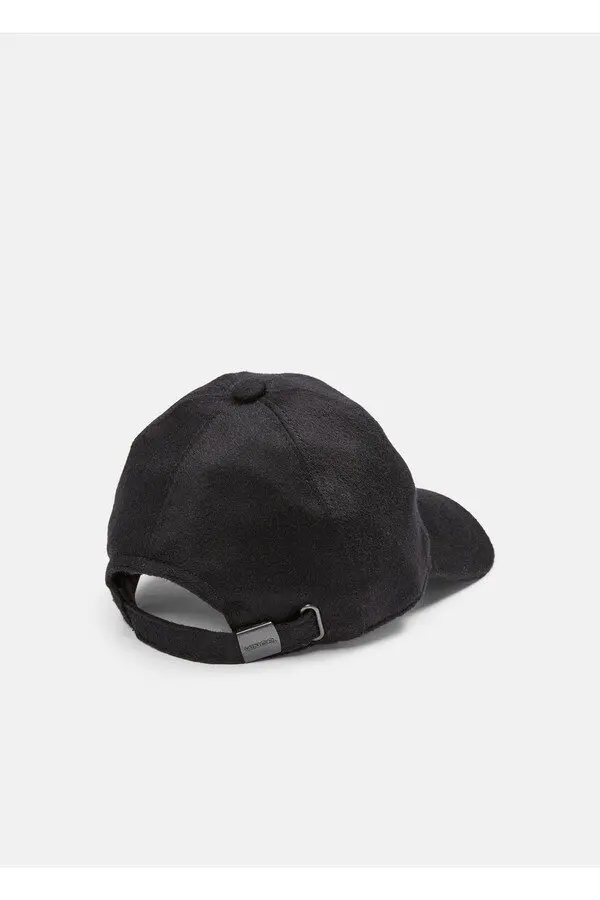 Vince Cashmere Baseball Cap - Black