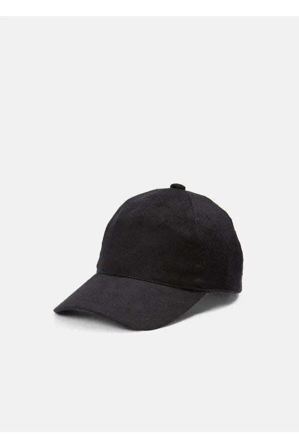 Vince Cashmere Baseball Cap - Black