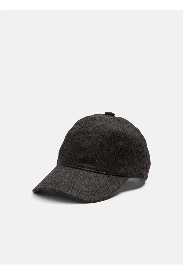 Vince Cashmere Baseball Cap - Charcoal