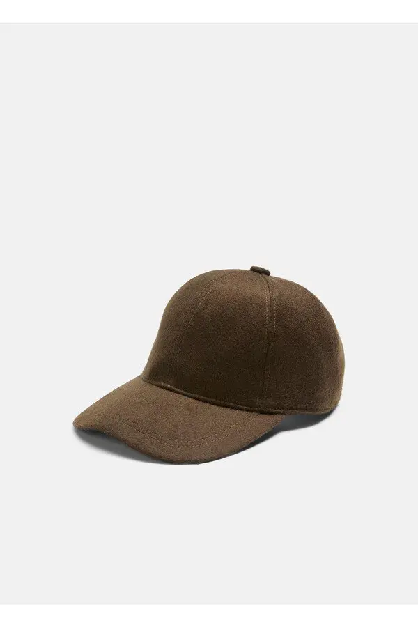 Vince Cashmere Baseball Cap - Natural