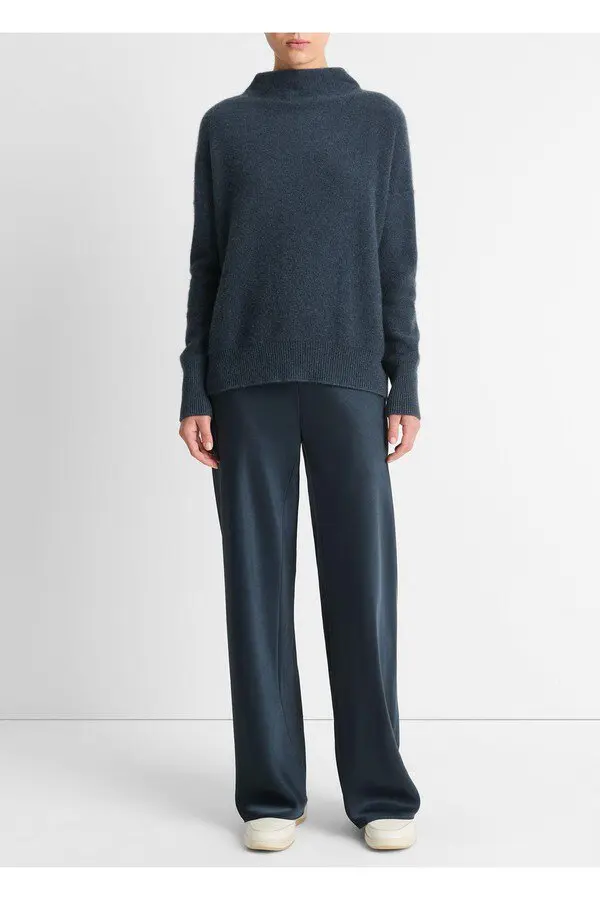 Vince Cashmere Funnel-neck Sweater - Natural
