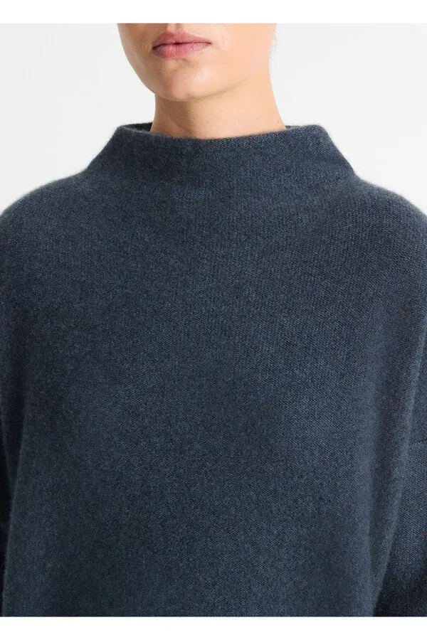 Vince Cashmere Funnel-neck Sweater - Natural