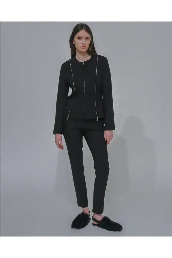 Rosetta Getty Cropped Skinny Pant - Black