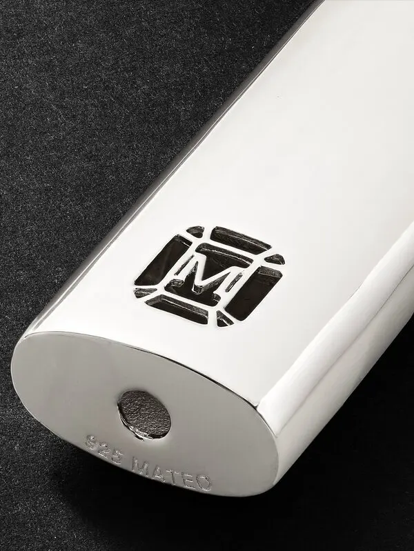 Mateo Logo-cutout Sterling Lighter Holder
