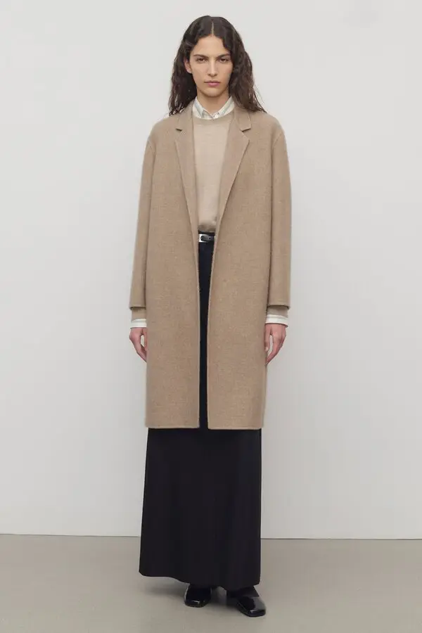 THE ROW Fedra Coat In Cashmere - Natural