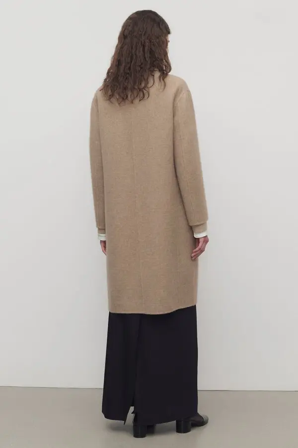 THE ROW Fedra Coat In Cashmere - Natural