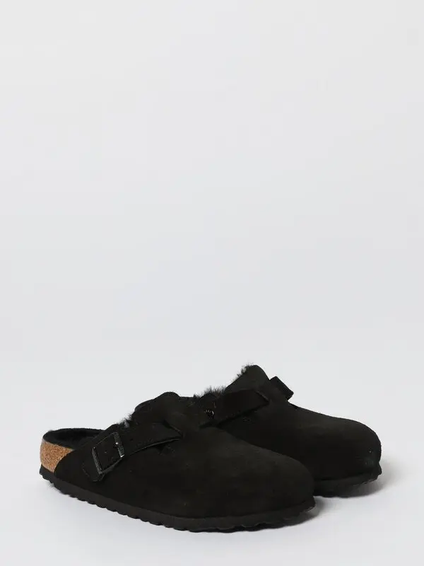 BIRKENSTOCK Suede Clogs With Buckle Detail