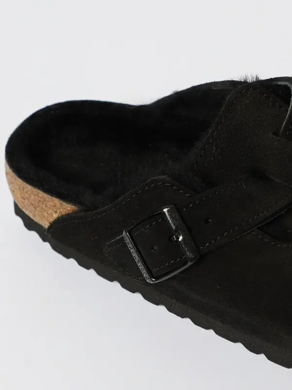 BIRKENSTOCK Suede Clogs With Buckle Detail
