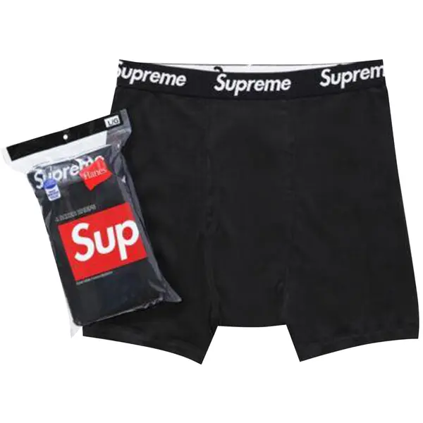 Supreme Hanes Boxer Briefs - Black