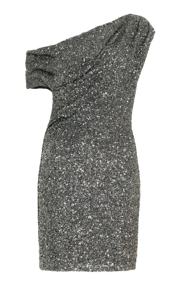 Significant Other Beau Off-the-shoulder Sequined Mini Dress