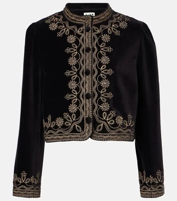 Rixo Embroidered Cotton Jacket