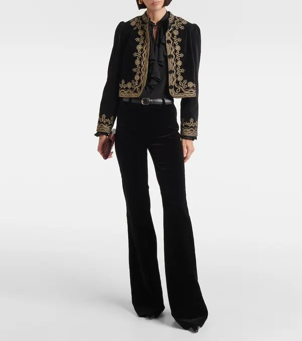 Rixo Embroidered Cotton Jacket