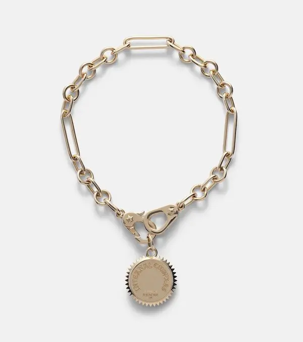 FOUNDRAE Internal Compass 18kt Yellow Bracelet With Diamonds