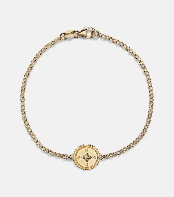 FOUNDRAE Internal Compass 18kt Bracelet With Diamond - Gold