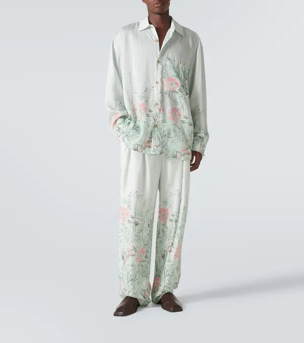 King & Tuckfield Grant Floral Wide-leg Pants
