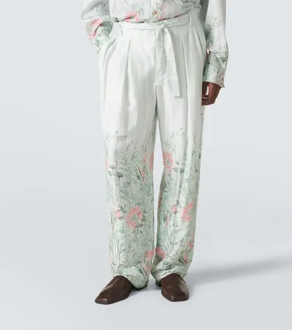 King & Tuckfield Grant Floral Wide-leg Pants