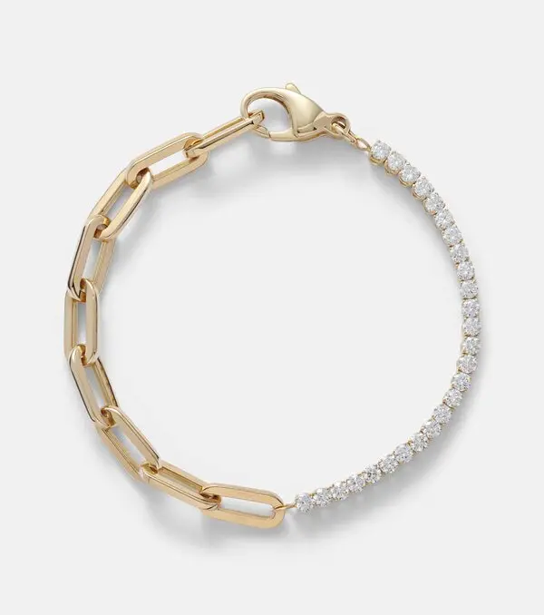 BUCHERER FINE JEWELLERY 18kt Yellow Chain Bracelet With Diamonds - Gold
