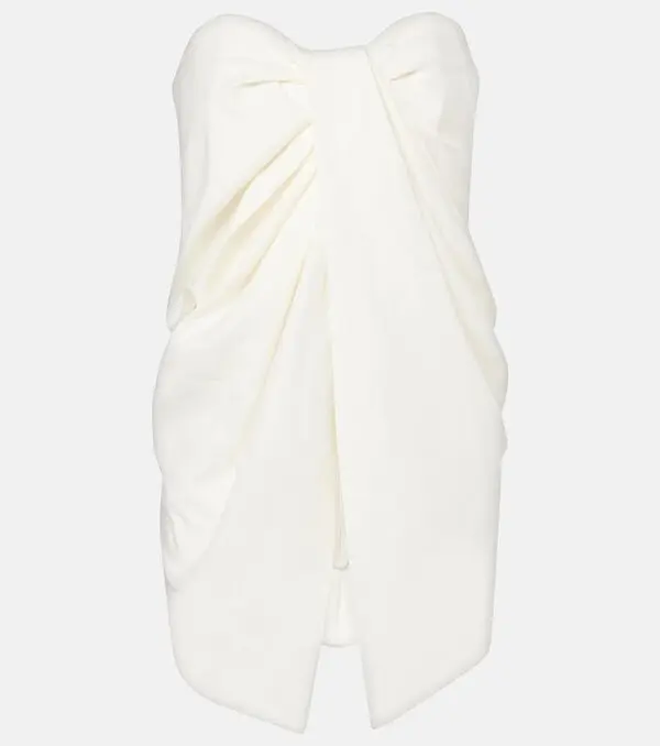 Tove Tuiren Draped Linen And Cotton-blend Top