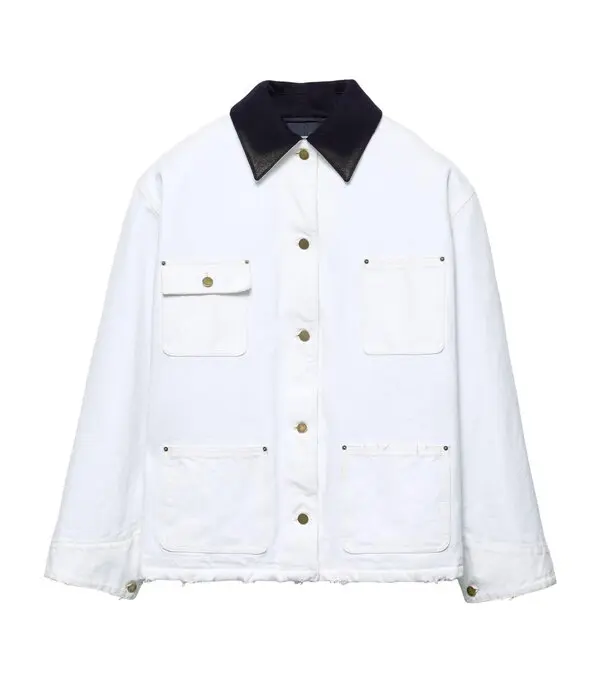 Prada Canvas Oversized Jacket - White
