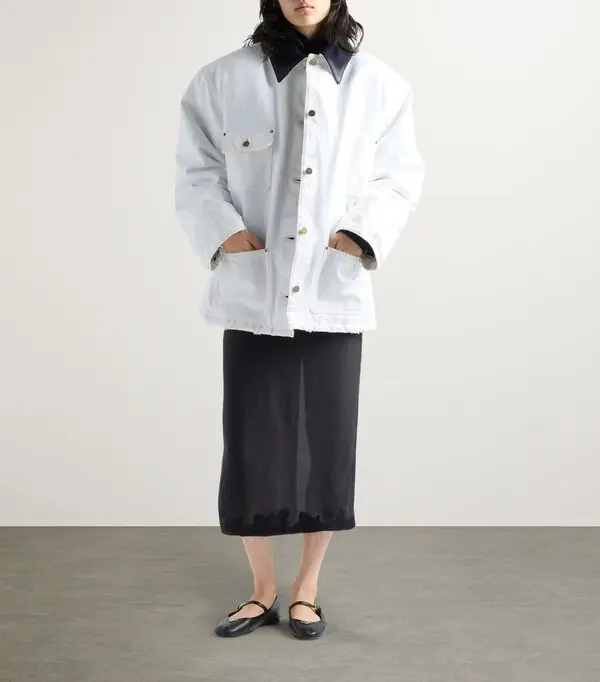 Prada Canvas Oversized Jacket - White