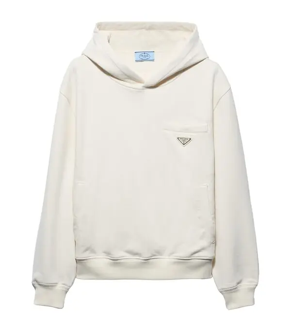 Prada Cotton Logo Hoodie
