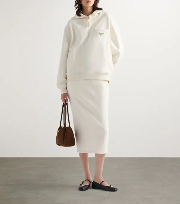 Prada Cotton Logo Hoodie