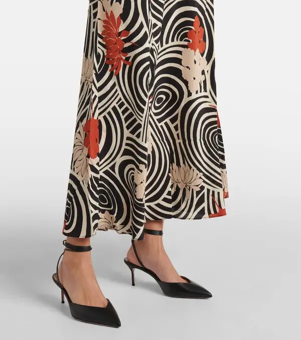 Rixo Evie Printed Silk Maxi Dress