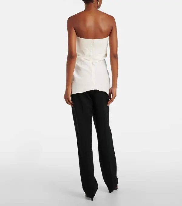 Tove Draped Linen And Cotton-blend Top