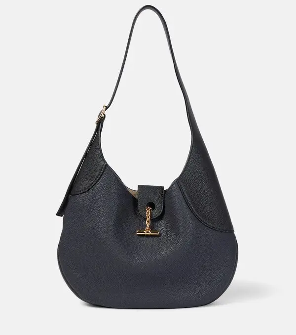 Loro Piana Bobbin Medium Leather Shoulder Bag - Blue