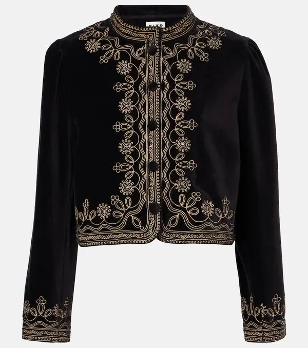 Rixo Embroidered Cotton Jacket