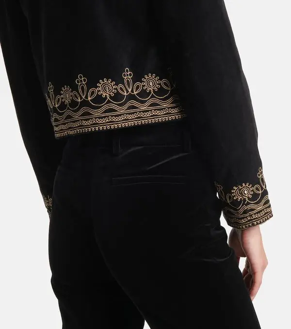 Rixo Embroidered Cotton Jacket