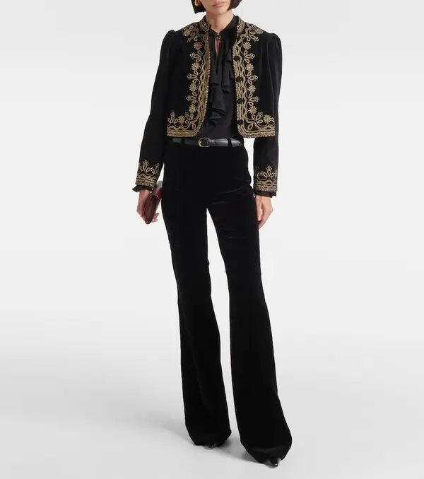 Rixo Embroidered Cotton Jacket