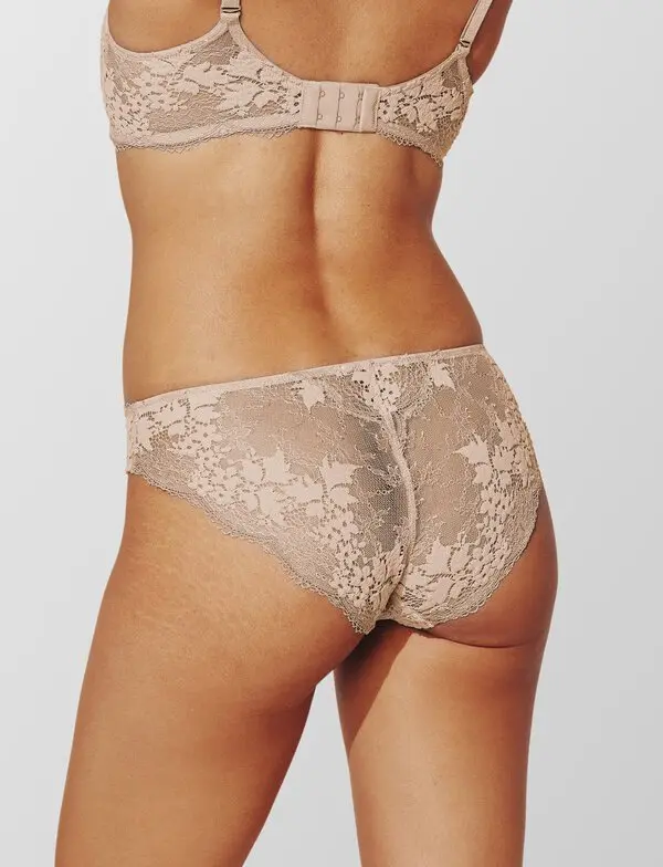 THIRDLOVE All Day Lace Bikini Panty - Taupe