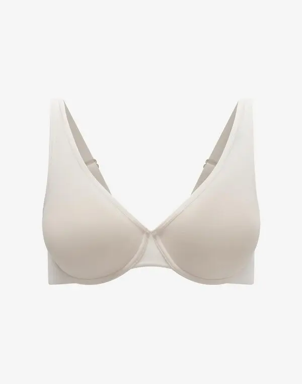 THIRDLOVE Organic Cloud Cotton Perfect Coverage Bra - Sea Salt