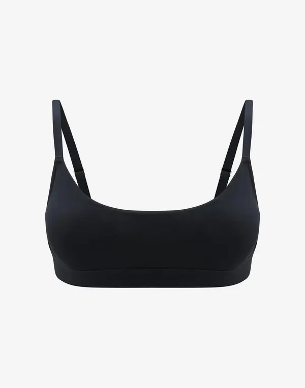 THIRDLOVE Organic Cloud Cotton Scoop Bralette - Black