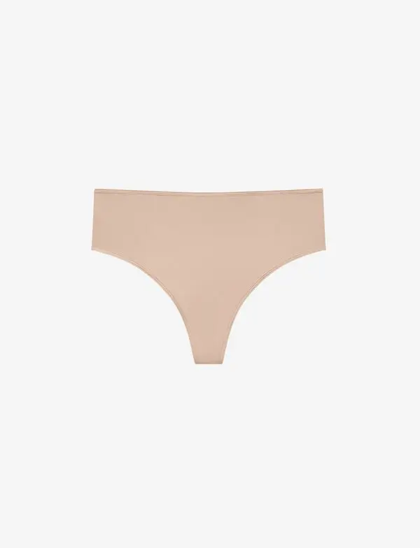 THIRDLOVE 24/7® Classic High Waist Thong Panty - Taupe