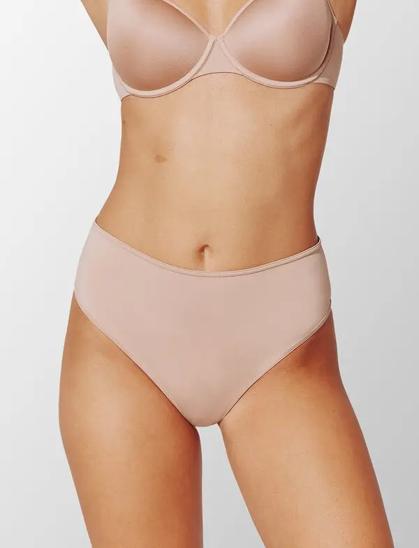 THIRDLOVE 24/7® Classic High Waist Thong Panty - Taupe