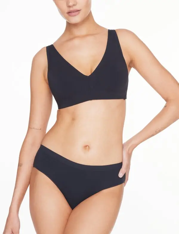 THIRDLOVE Organic Cloud Cotton Wireless Bra - Black